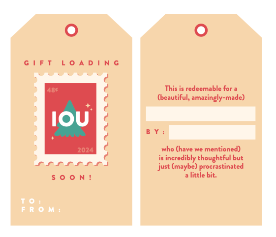 Printable IOU Tag – Queen City Yarn